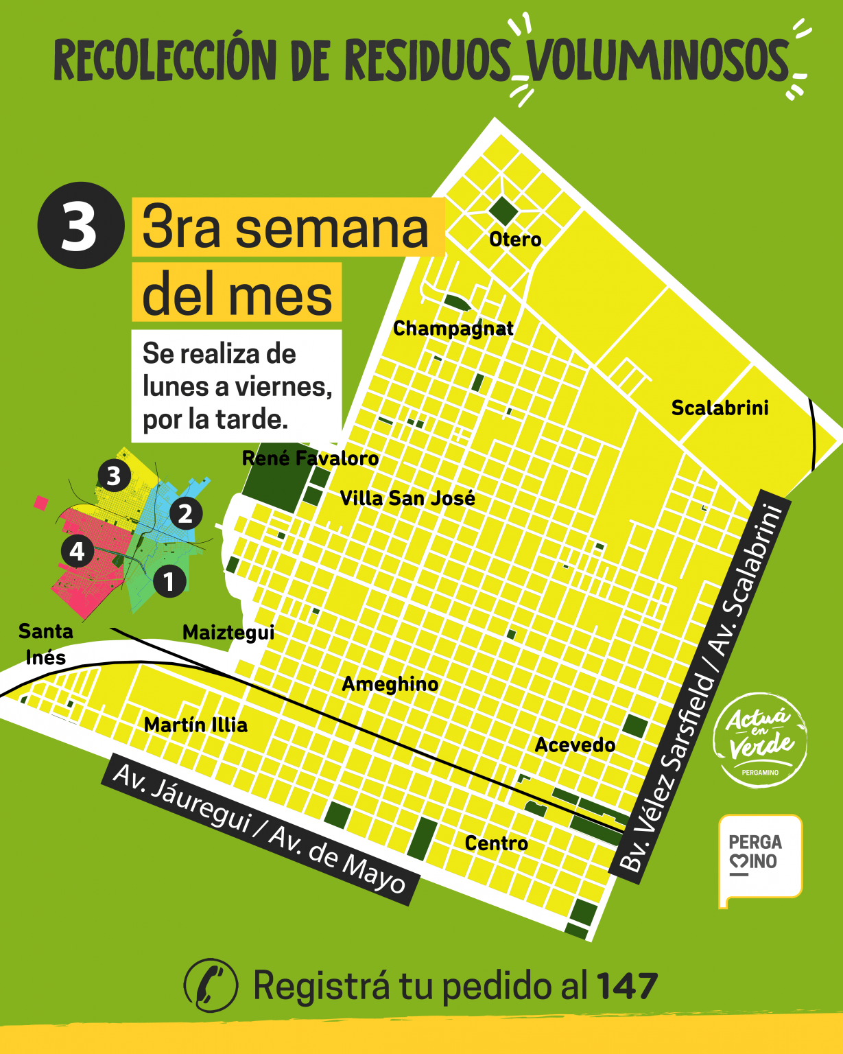 Cronograma de recolección de Voluminosos - Radio Mon Pergamino